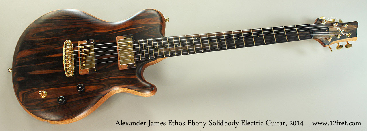 2014 Alexander James Ethos Ebony Solidbody Electric Guitar