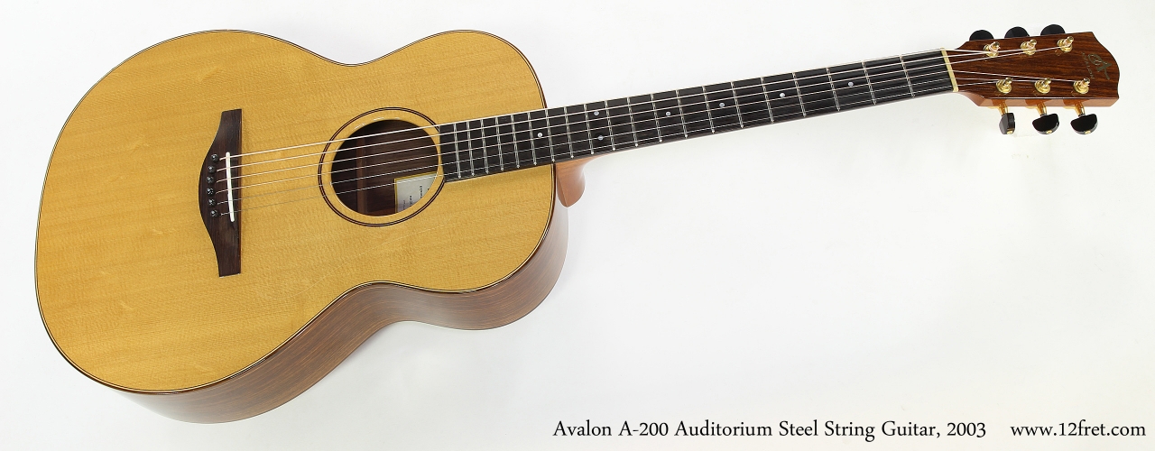 Avalon A200 Auditorium Steel String Guitar, 2003 | archive.12fret.com