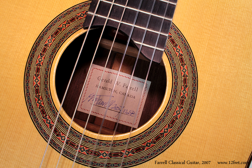 Gerald Farrell Classical Guitar, 2007 | archive.12fret.com