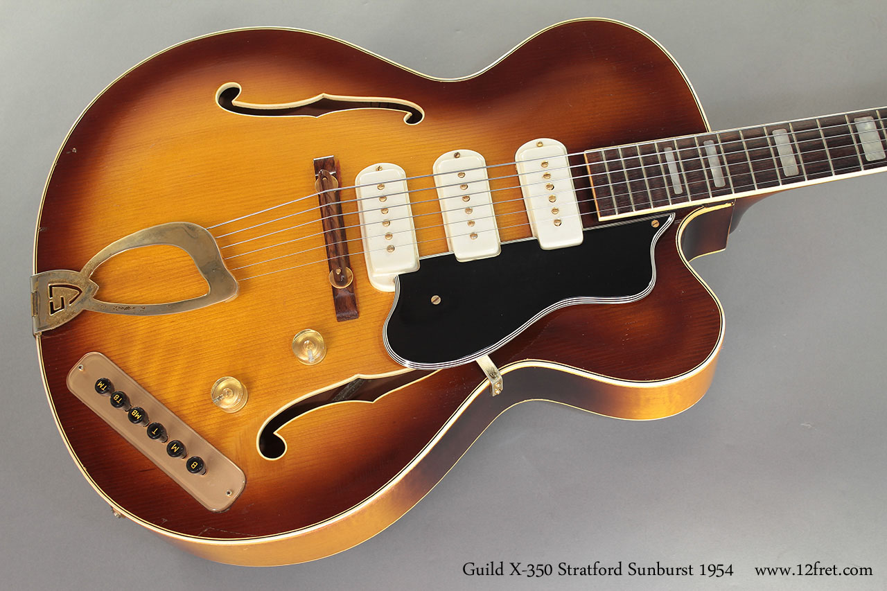 1954 Guild X-350 Stratford Sunburst | archive.12fret.com