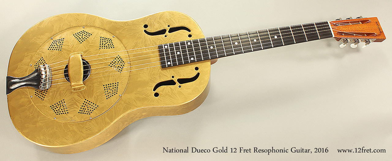 National Dueco Gold 12 Fret Resophonic Guitar | archive.12fret.com