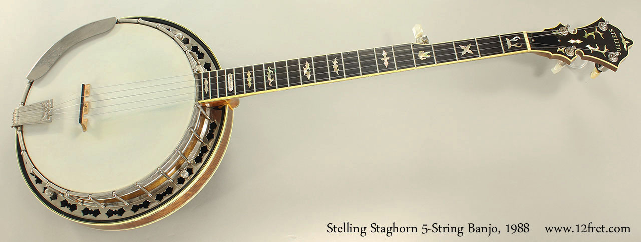 1988 Stelling Staghorn 5-String Banjo SOLD | archive.12fret.com
